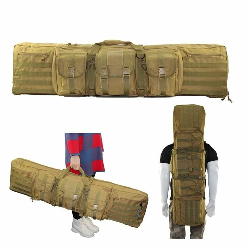 Многофункциональная тактическая сумка для винтовки с несколькими карманами износостойкая большая емкость сумка для охоты рыбалки,120,100,85CM,85, Khaki