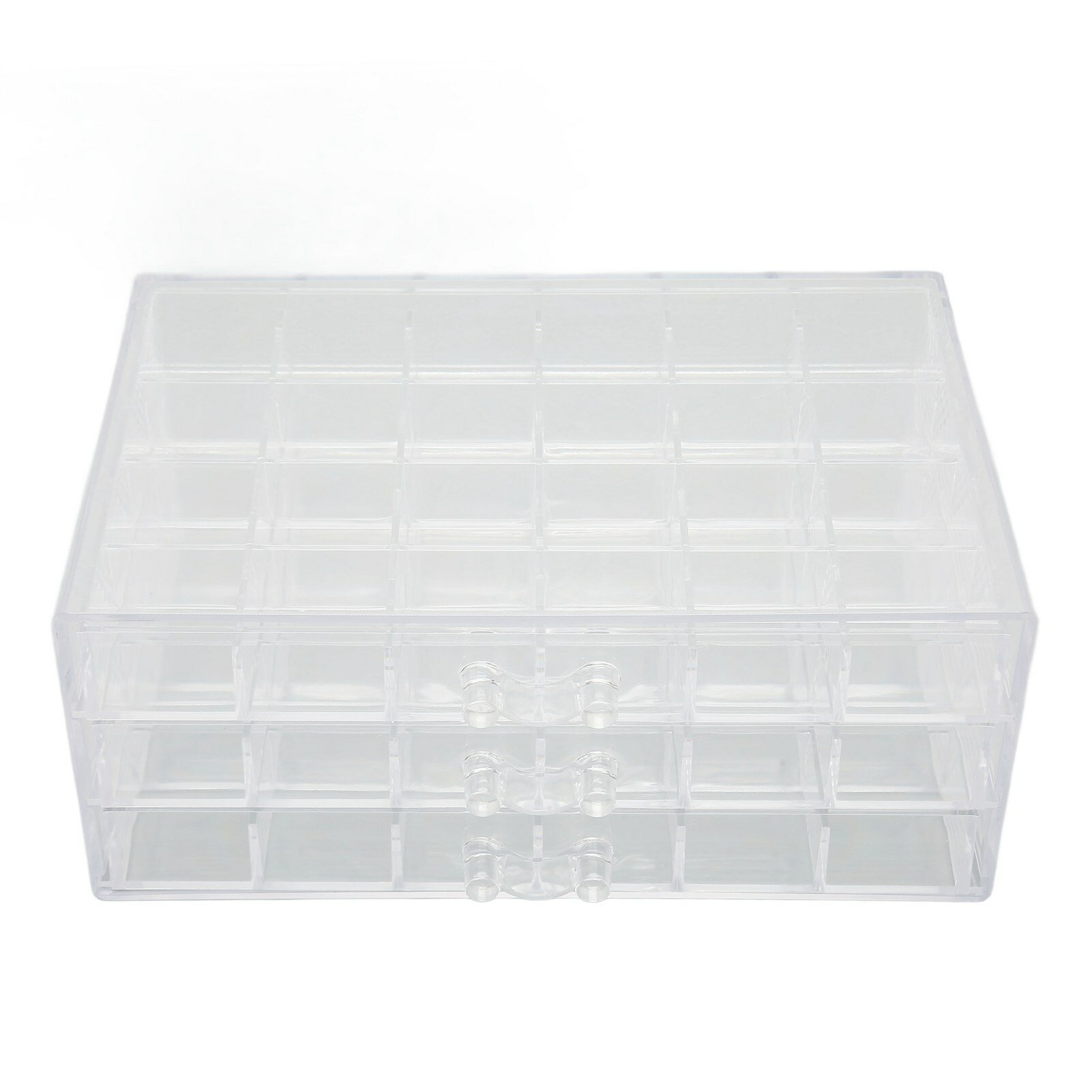Ящик для хранения серьги 3 слой 72 сетки прозрачные акриловые ювелирные украшения держатель организатора с пыленной крышкой для ожерелий колец