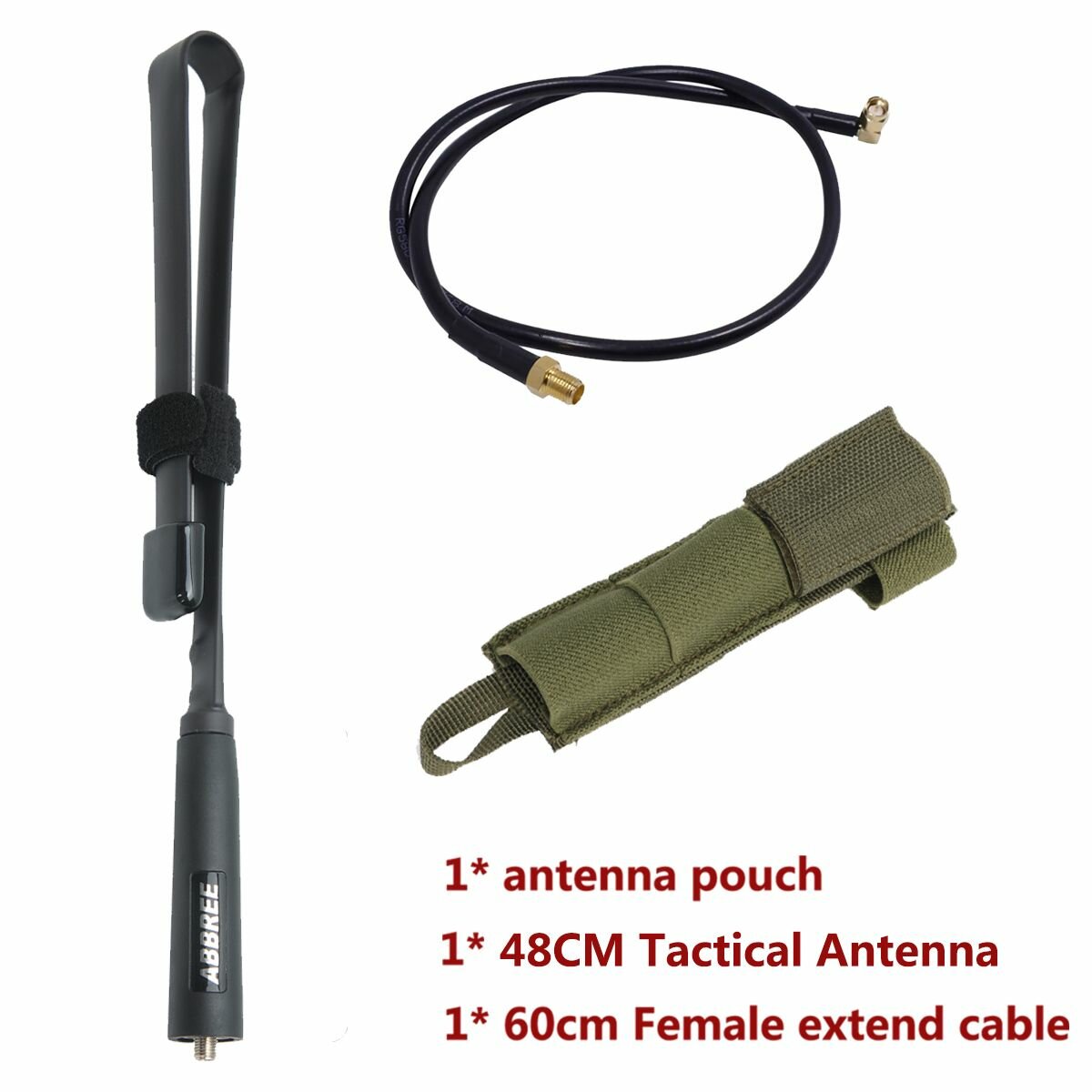 Радио и рация тактическая складная антенна abbree walkie -kpa