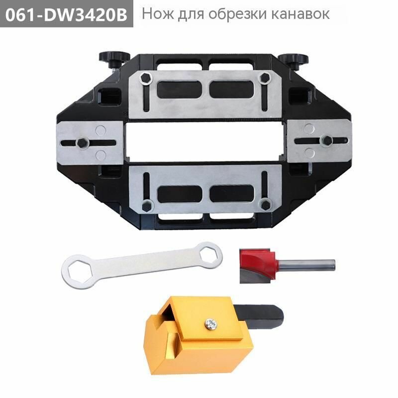 Шаблон для врезки петель и замков, устройство для открывания отверстий в деревообработке с прорезным локатором для установки дверного замка