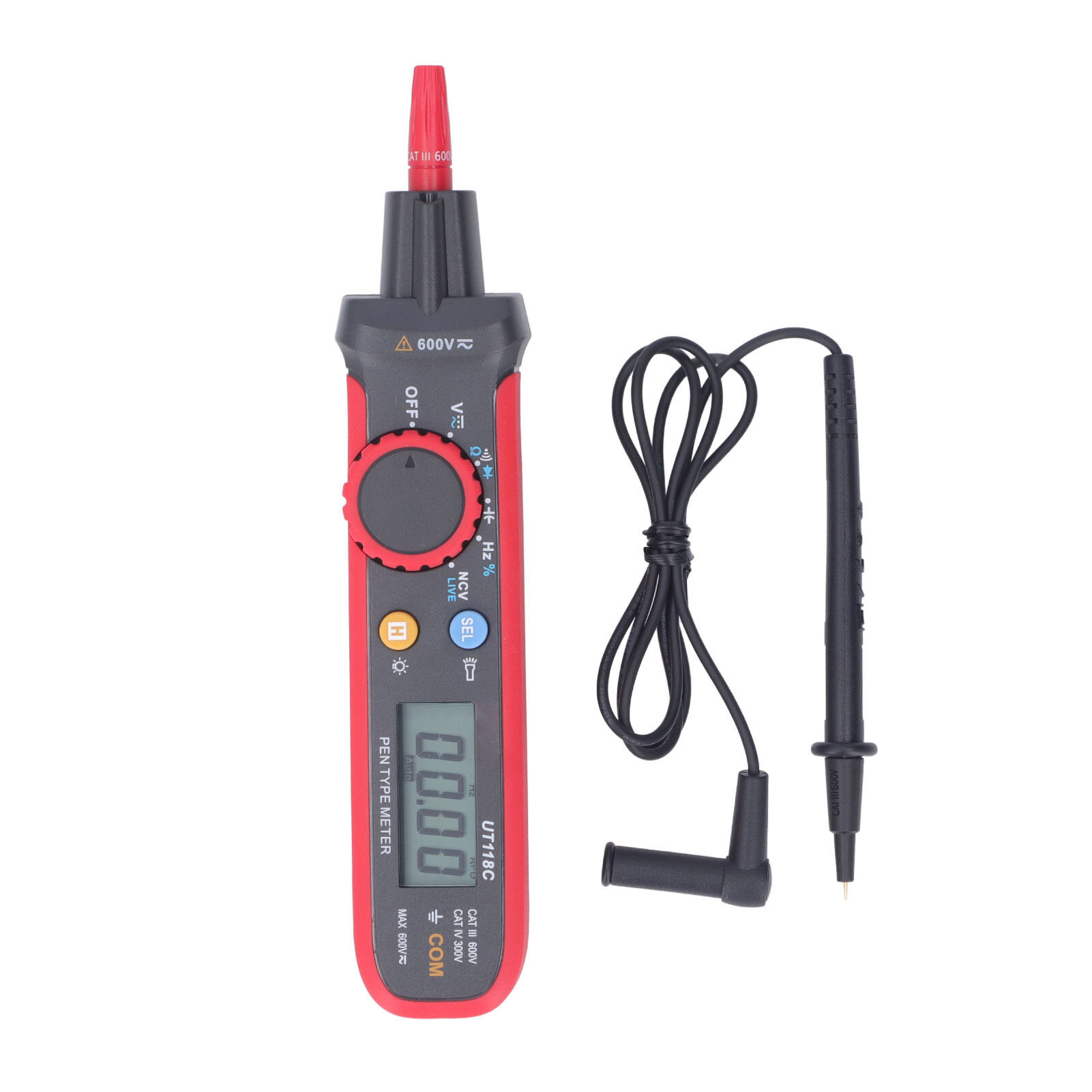 Цифровой мультиметр в виде ручки, многофункциональный, высокоточный, вольтметр переменного и постоянного тока, амперметр, омметр.