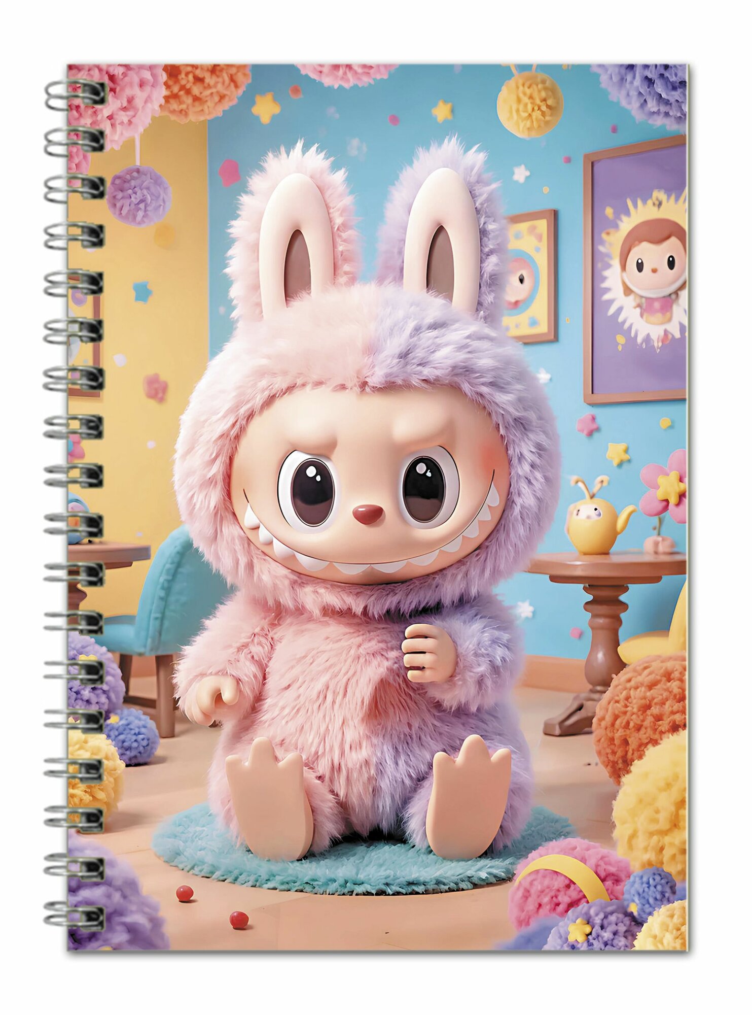 Блокнот "Лабубу" вариант 1, формат А5, матовая бумага, спираль