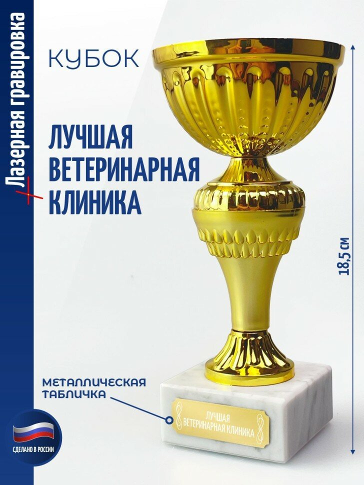 Кубок "Лучшая ветеринарная клиника" (18,4 см)