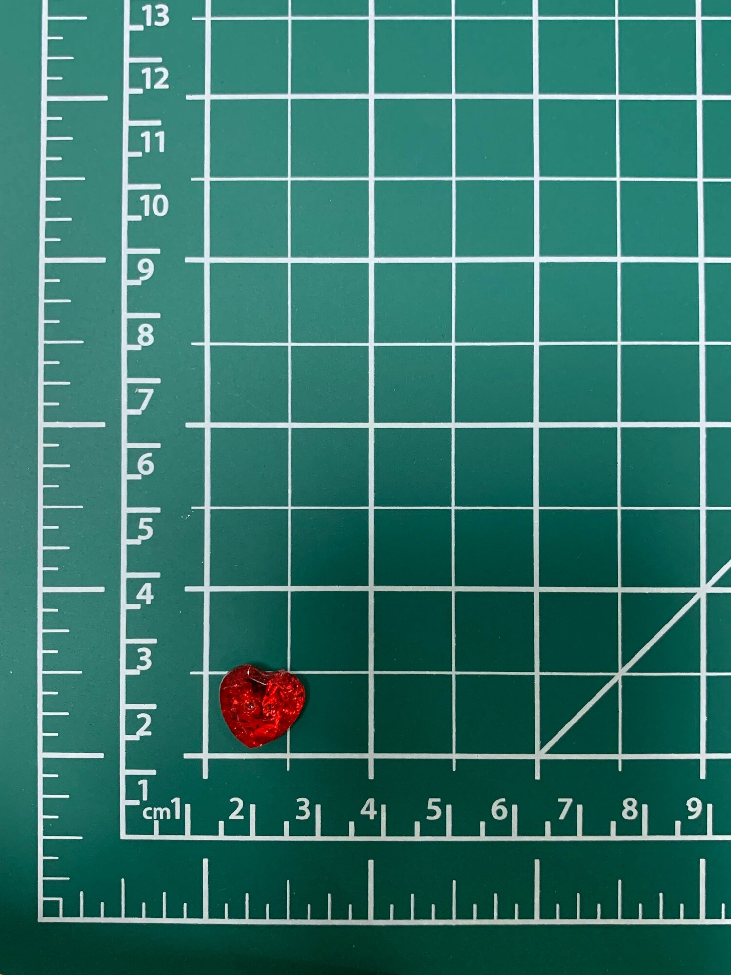 Пуговицы сердечки красные, 3 шт