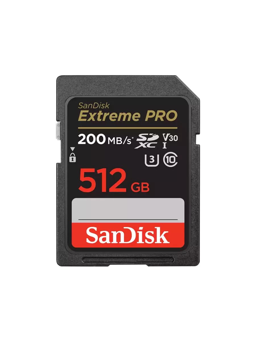 Карта памяти SanDisk 512GB Extreme Pro SD Memory Card SDXC Card. Цвет: черный
