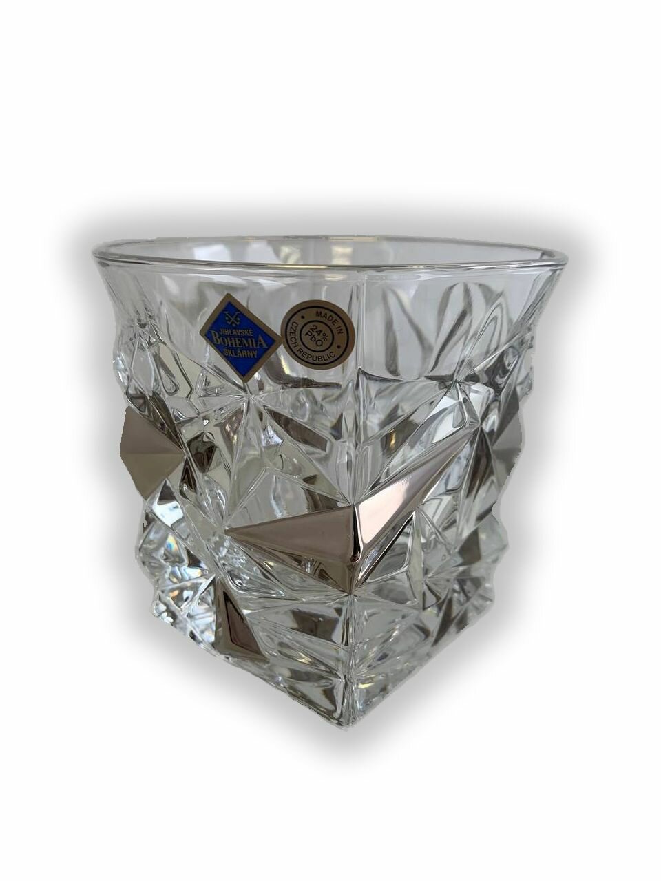 Стакан для виски "GLACIER", декор "Платина", 350 мл (набор 6 шт.), хрусталь, Bohemia Jihlava/ ИПХ079