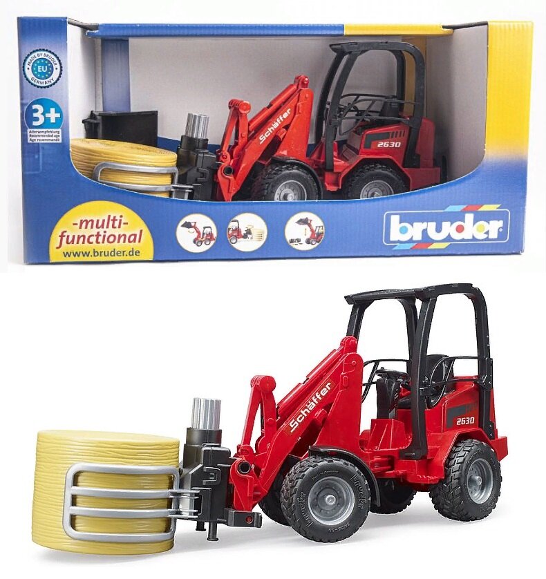 Автомобиль BRUDER 02192 Погрузчик Schaffer с рулоном