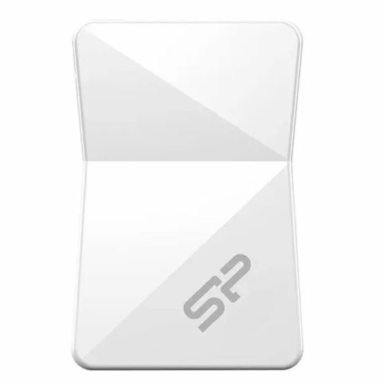 Память USB Flash 32 ГБ Silicon Power Touch T08 (SP032GBUF2T08V1W) - колпачок, пластик, USB 2.0