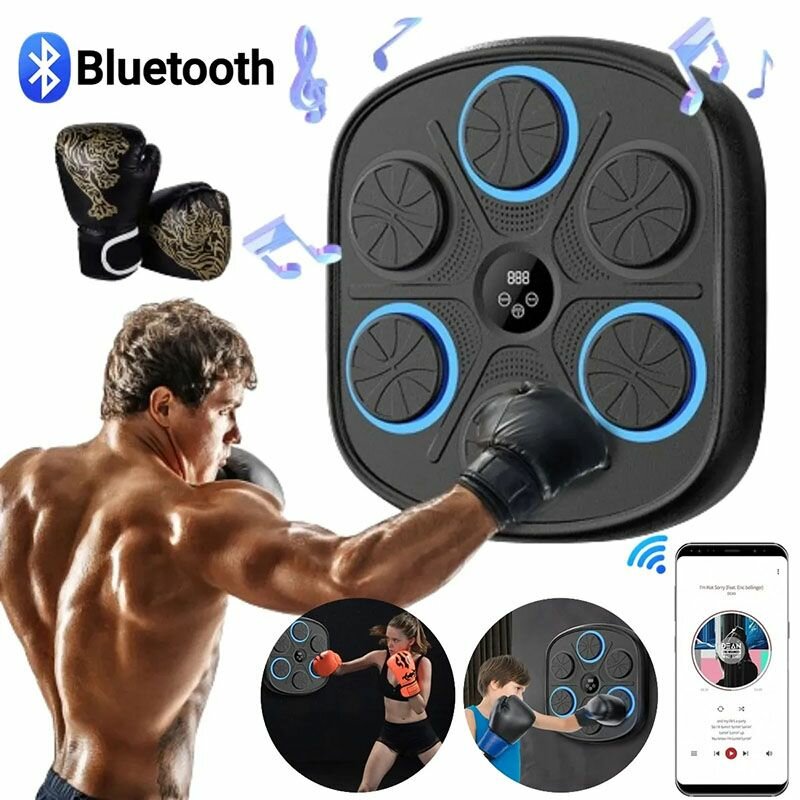 Music boxing machine, музыкальная боксерская груша,9-скоростной режим переключения, обратная связь с подсветкой RGB, функция подсчета ватина