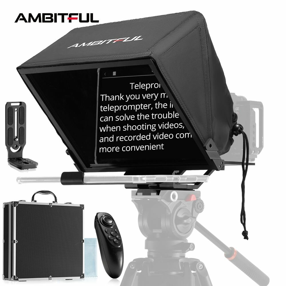 Ambitful T14 телесуфлер большой экран интервью складной для DSLR камера живая