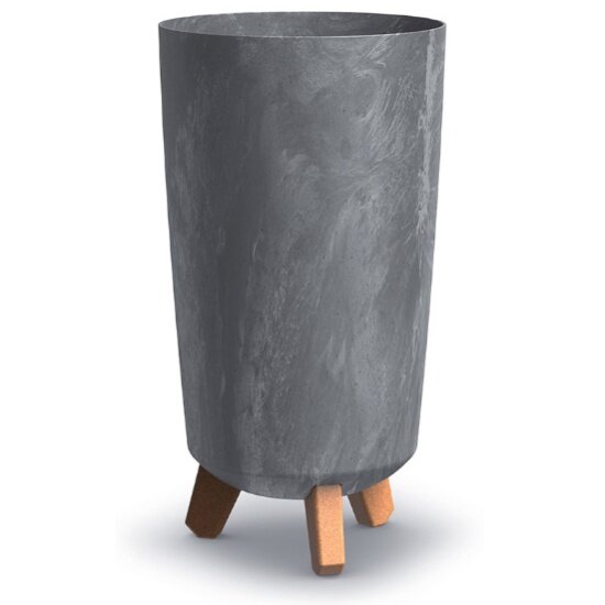 Кашпо для цветов Prosperplast GRACIA TUBUS 23.9х44.5 см, 14.5 л, на ножках, маренго/бетон (PPDGTL240E-425U)