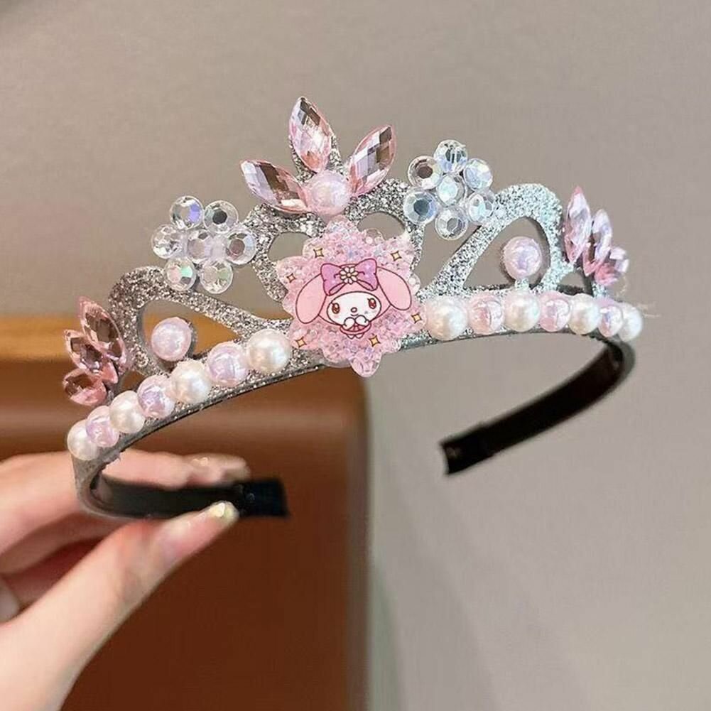 Детская диадема с жемчугом, ободок для волос голубого цвета, праздничный аксессуар для девочки