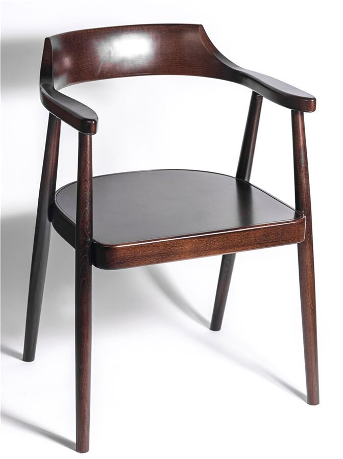 Полукресло венское Mercurius (темный орех) жесткое сиденье