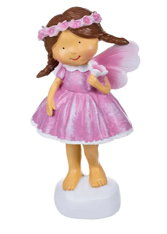 Декоративная фигурка "Бонита", розовая с цветочком