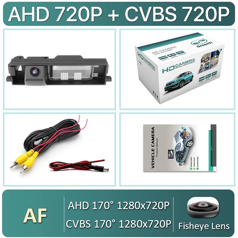 170-градусный объектив «рыбий глаз», автомобильный номерной знак, подсветка заднего вида, камера заднего вида для Toyota RAV4 RAV-4 2000-2012, AHD720P -CVBS720P