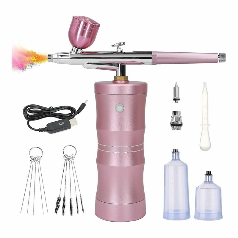 Комплект аэрографа с воздушным компрессором MyPads, модернизированный 7.4V 34PSI Air Brush Spayer, аккумуляторная портативная беспроводная воздушна.