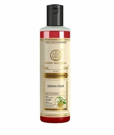 2шт. Шампунь Кхади Хна Тулси, Khadi Natural Henna & Tulsi 210 мл. Индия
