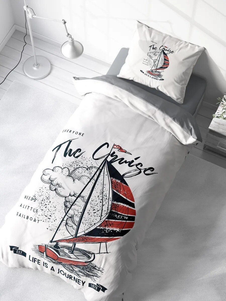 Постельное белье двуспальное детское, IRISHOME, парус, сатин-люкс