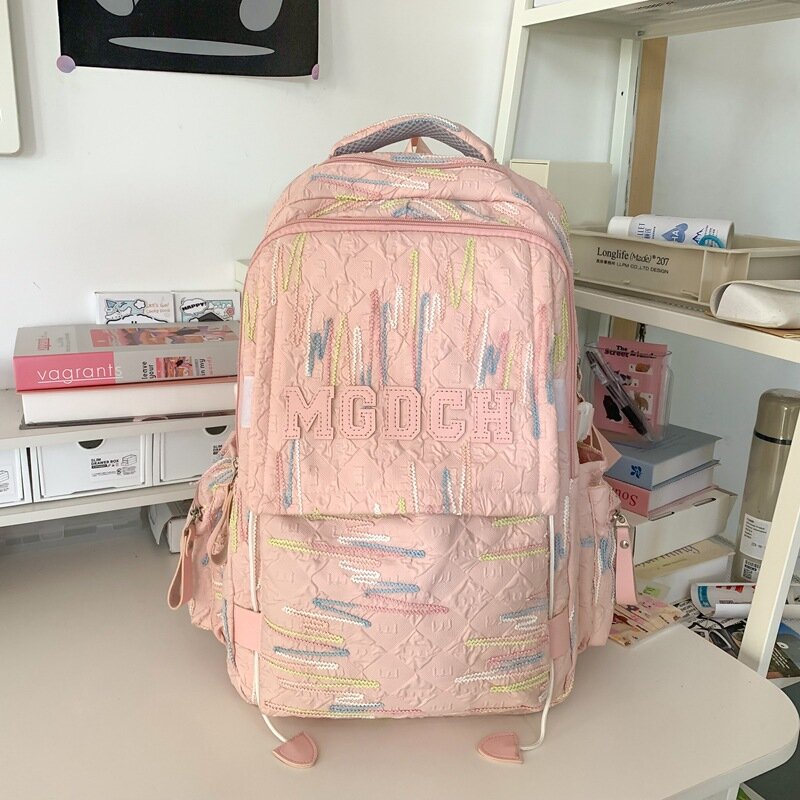 Рюкзак "ins", розовый, японский стиль, для школы и репетиторов