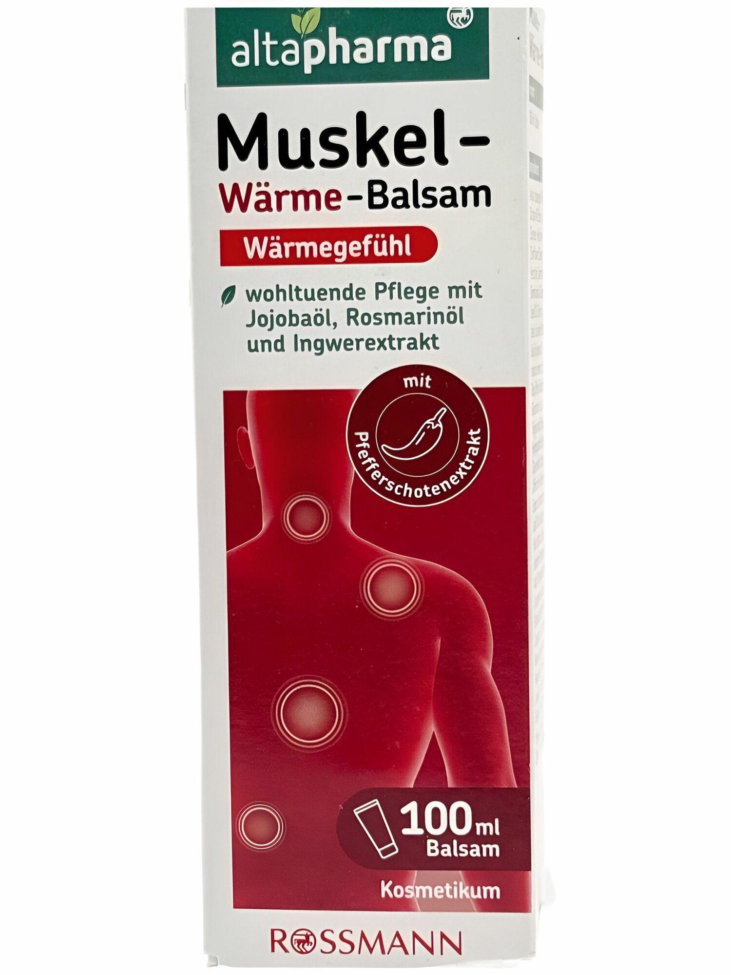 Бальзам Altapharma "Muskel-Wärme", разогревающий, для массажа, 100мл
