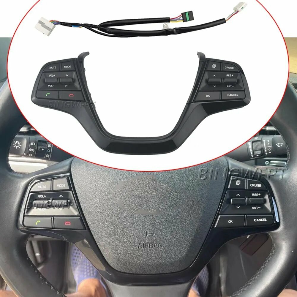 Кнопочный выключатель с Bluetooth, для Hyundai Solaris, 2017-2020, черный