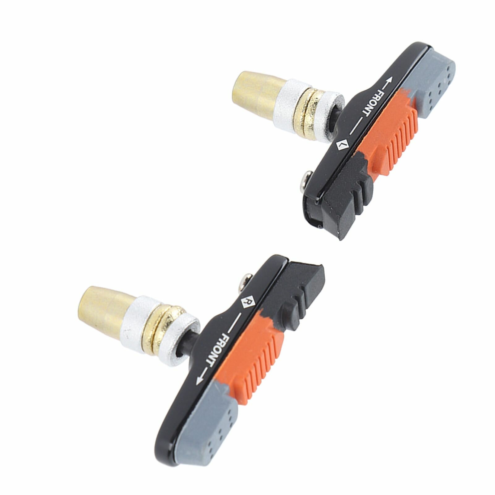 1 пара тормозных колодок V-Brake для горного велосипеда из резины и алюминиевого сплава, тихие сменные колодки, цвет черный, оранжевый, серый, прочный