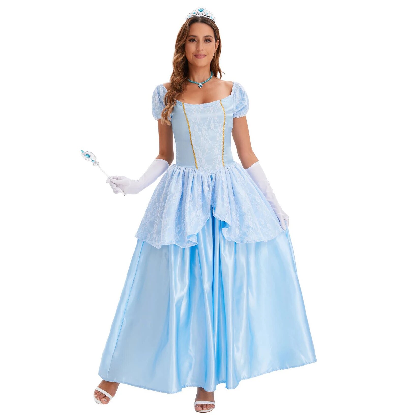 Женское нарядное платье принцессы Белоснежки желтого цвета Белла Золушка Эльза Анна Рапунцель Спящая красавица Косплей Платье на Хэллоуин