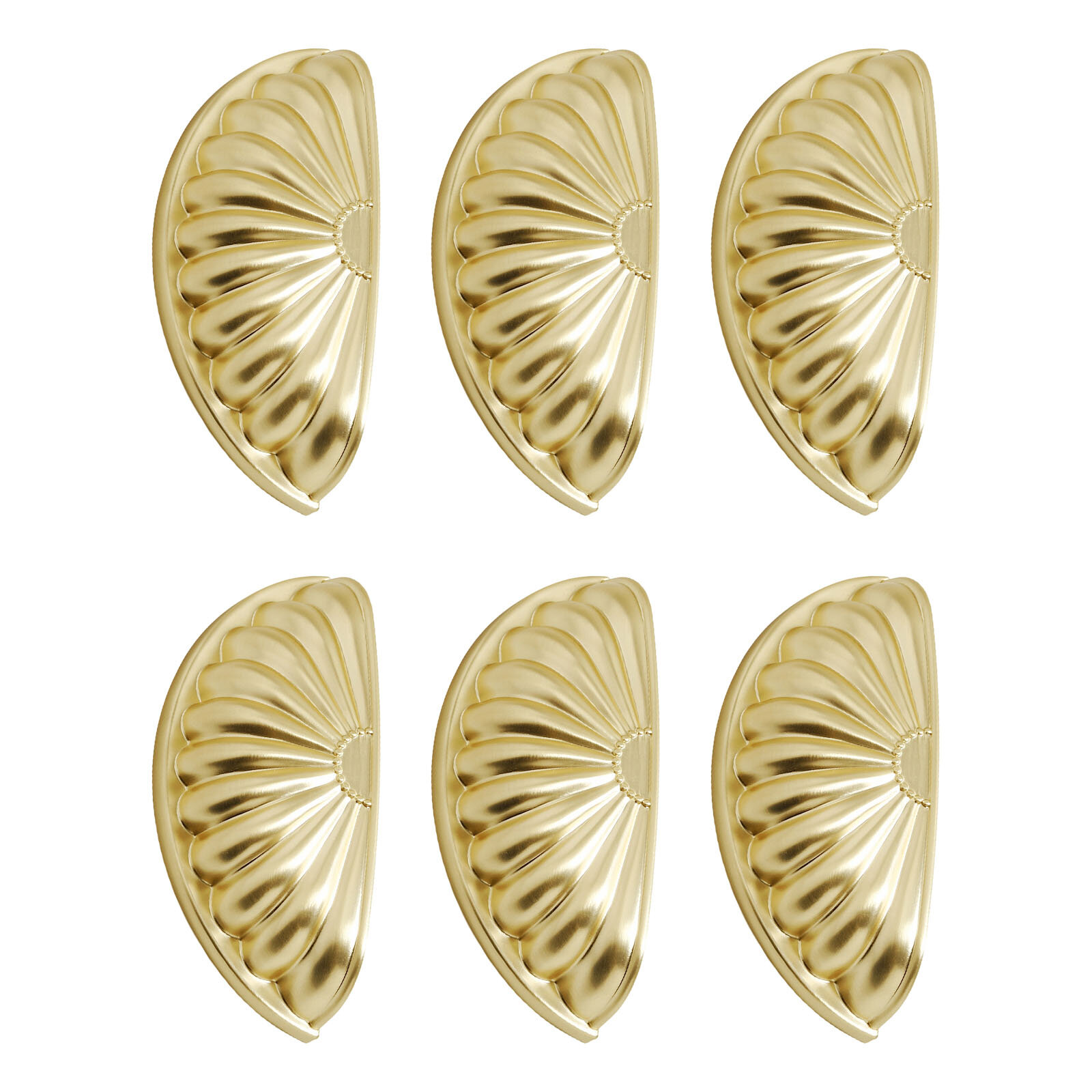 6 шт Ручки для ящиков форма ракушки