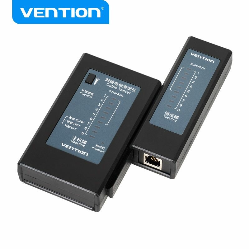 Тестер LAN RJ45/R11/ Vention кабельный тестер для витой пары, сетевого и телефонного кабеля, арт. KEFB0