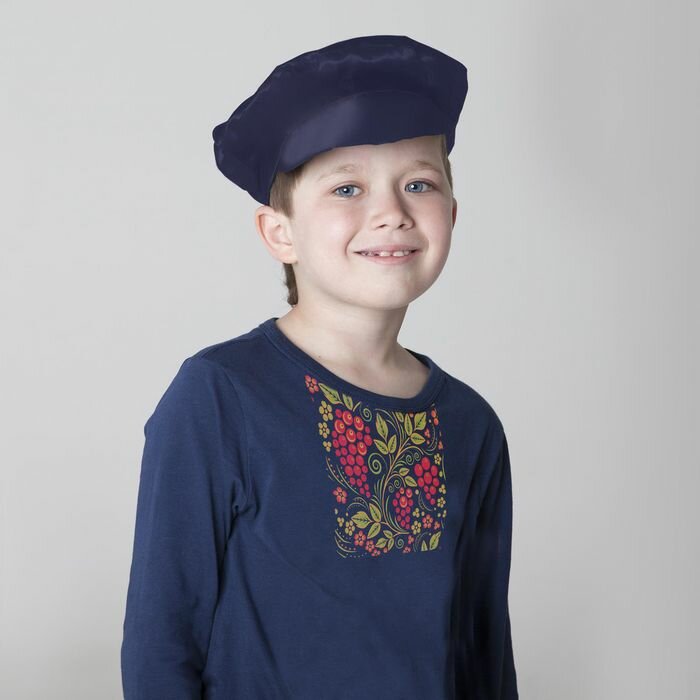 Карнавальный картуз русский, р. 53 55, синий габардин