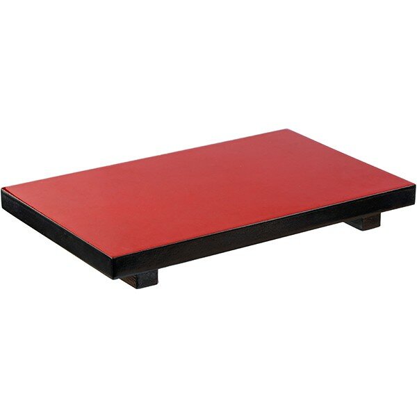 Блюдо для суши дерево; H=3, L=24, B=15см; черный, красный (West Honest)