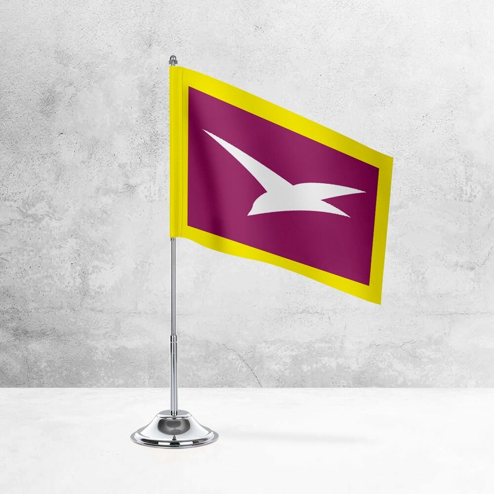 Настольный флаг Чехова на металлической подставке под серебро