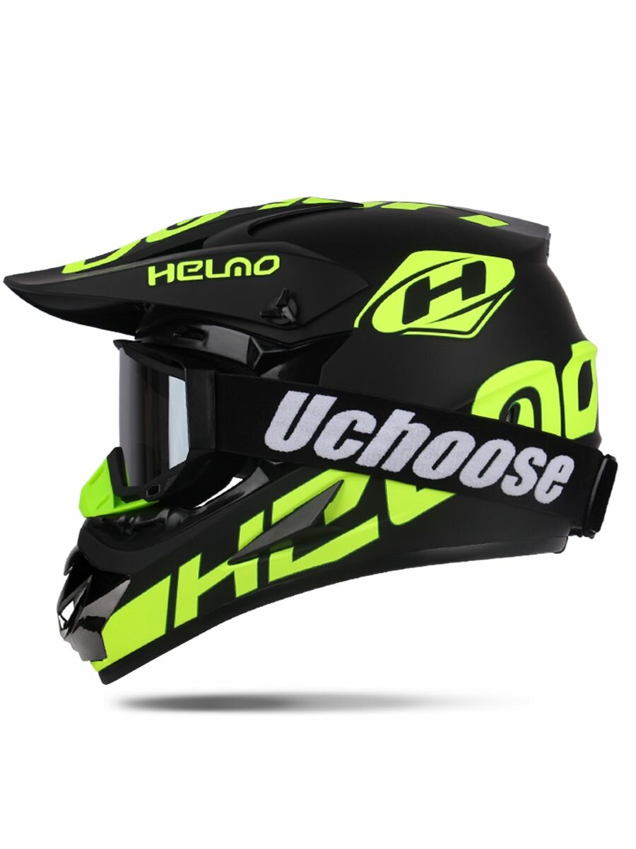 Внедорожный мотоциклетный шлем с защитными очками, индивидуальность