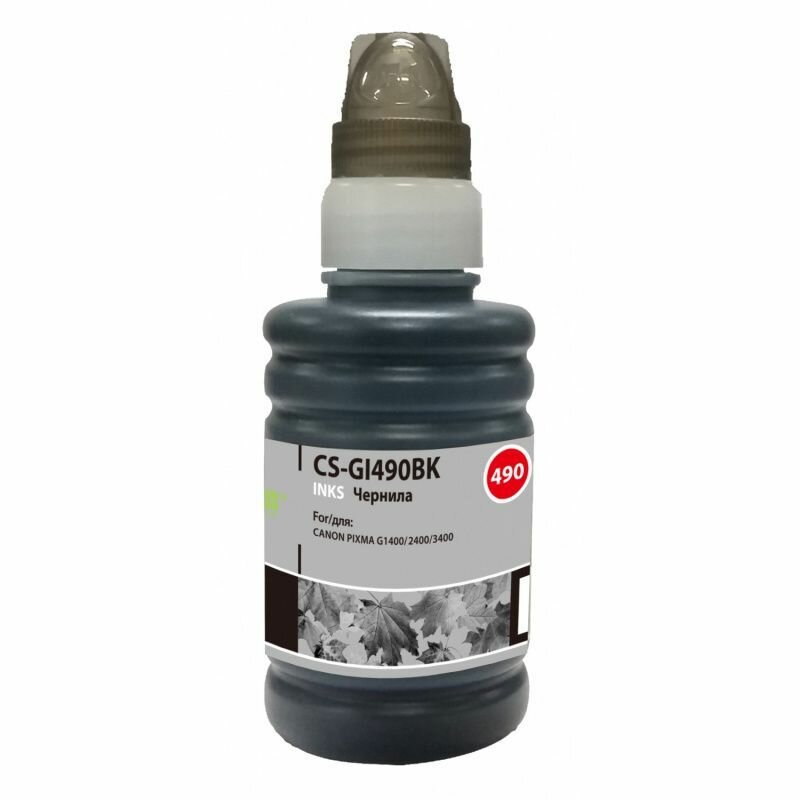 Чернила Cactus CS-GI490BK GI-490 черный пигментный 100мл