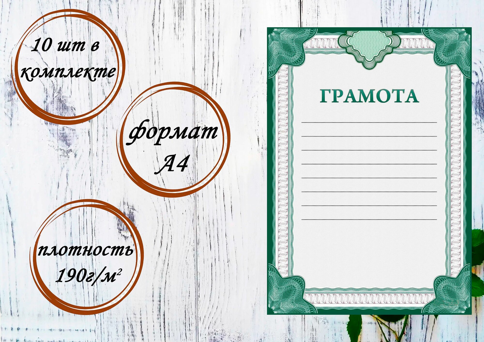 Бланк для грамоты A4 Студенческая (21 29.7 см), листов: 5