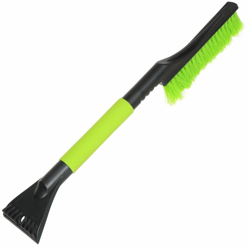 Автомобильная щетка Tornado для снега, 60 см, со скребком, черно-зеленая