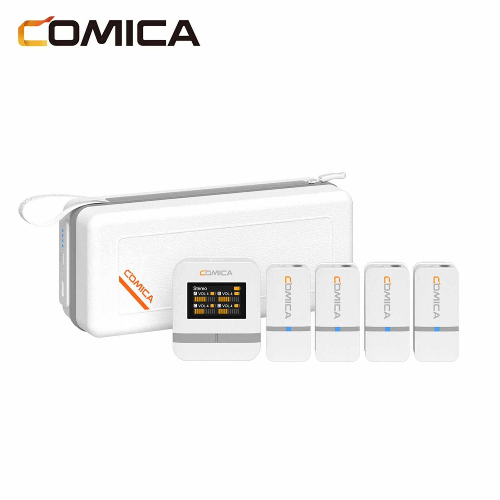 Набор беспроводных микрофонов COMICA Vimo Q 2.4G, белый