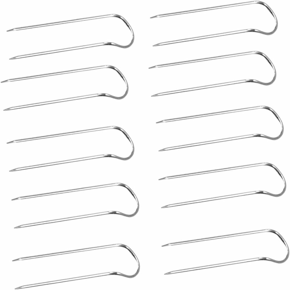 100 шт. булавки для квилтинга U-образные двойные заостренные штифты 23 мм из нержавеющей стали, набор для шитья и фиксации ткани, аксессуары для рукоделия и домашнего творчества