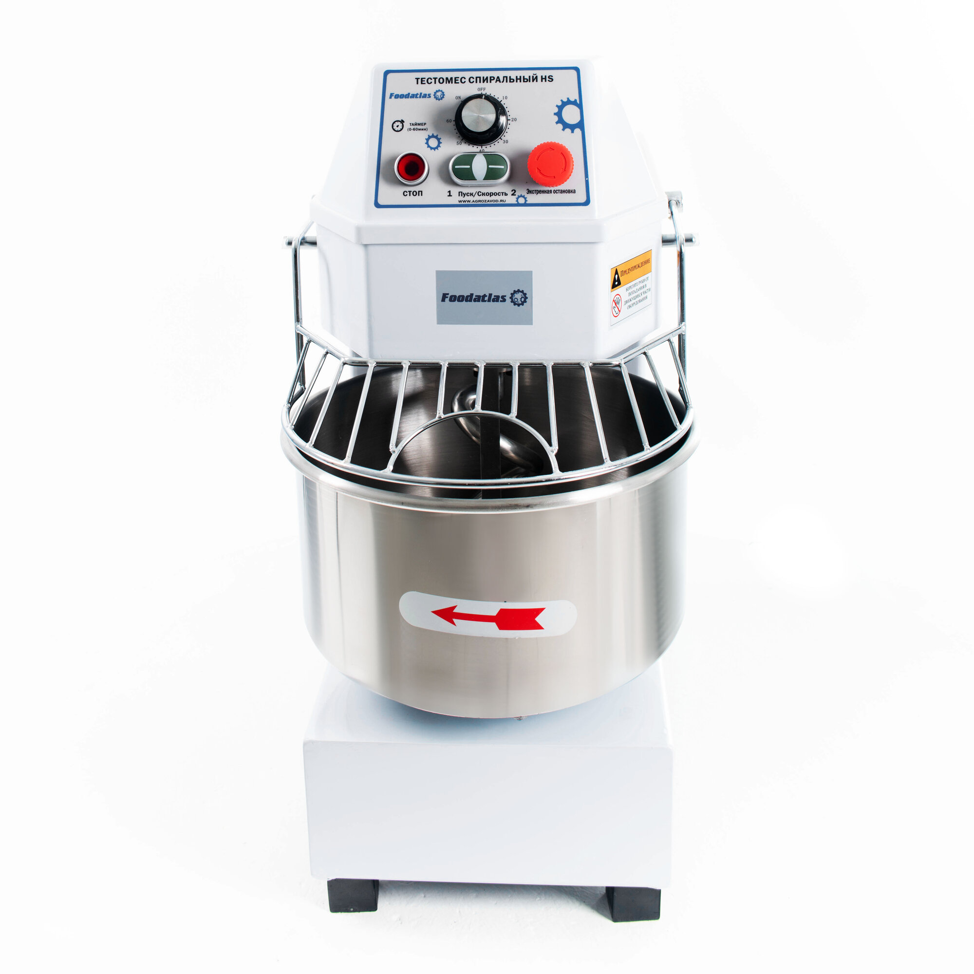 Тестомес Foodatlas HS-20A, спиральный, Eco, электронное управление, 220 В, 1.1 кВт