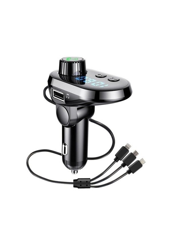 Q15 Многофункциональное автомобильное зарядное устройство с двумя USB-портами 3,1 А, MP3-плеером, Bluetooth FM-передатчиком