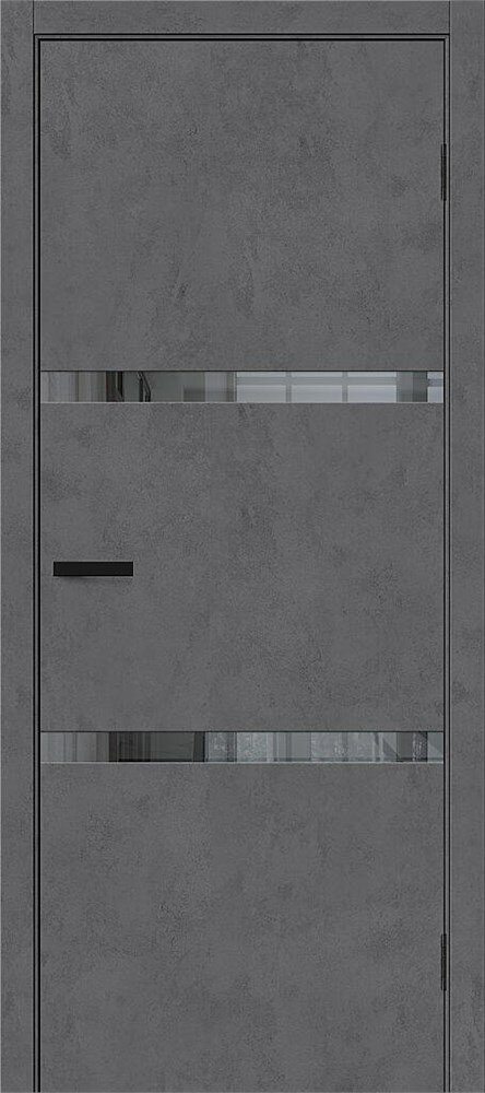 BRAVO Межкомнатная дверь 200*70, Браво-2.55, Slate Art / Mirox Grey , Эко Шпон 200*70 Slate Art