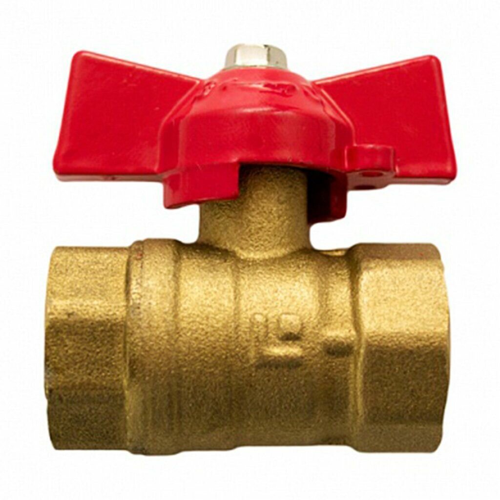 Кран для воды STI 1/2 дюйма, г-г, ручка-бабочка, латунь