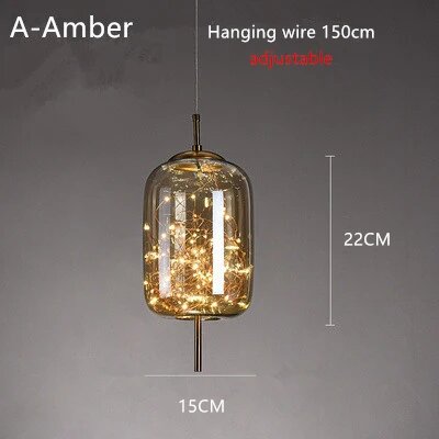 Красная сетчатая подвесная люстра IWP, A-Amber, Тёплый белый
