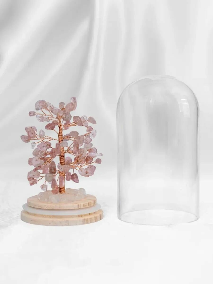 Дерево счастья из Клубничный кварц