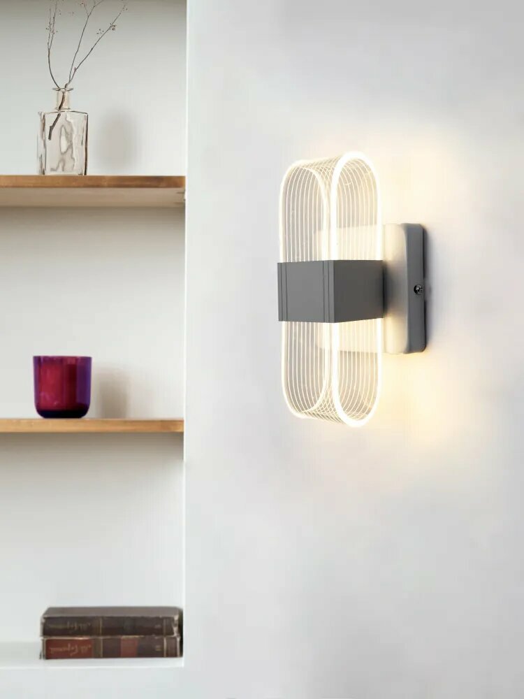 Светильник настенный светодиодный, бра SHUMSHOP BRA2 12W, белый трехцветный