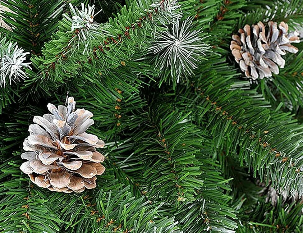 Ель искусственная "Императорская заснеженная" в мешочке, с шишками, (хвоя - PVC), 60 см, царь елка, EverChristmas