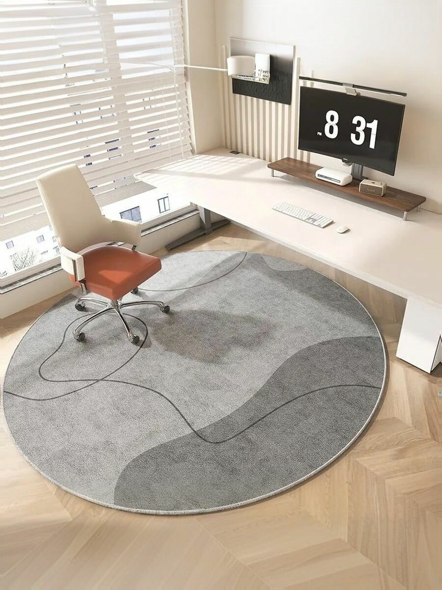 Защитный коврик 2х2 м, Круглый ковер, различные стили, короткий бархатный хрустальный бархат