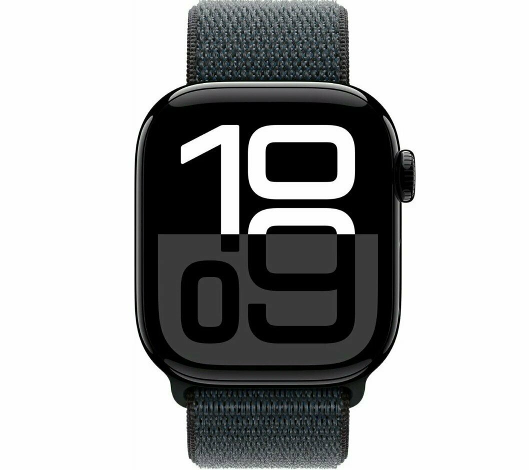 Apple Watch S10 GPS 46mm Jet Black Aluminum Case With Ink Sport Loop