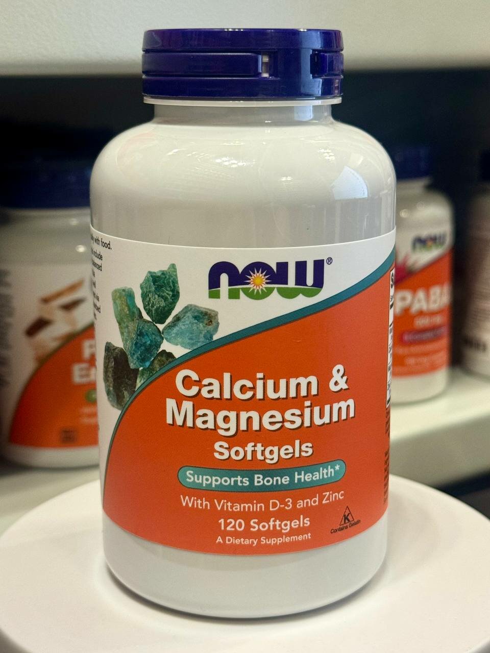 NOW Calcium & Magnesium с Витамином D3 и Цинком — Комплекс для Костей и Здоровья, 120 гелевых капсул