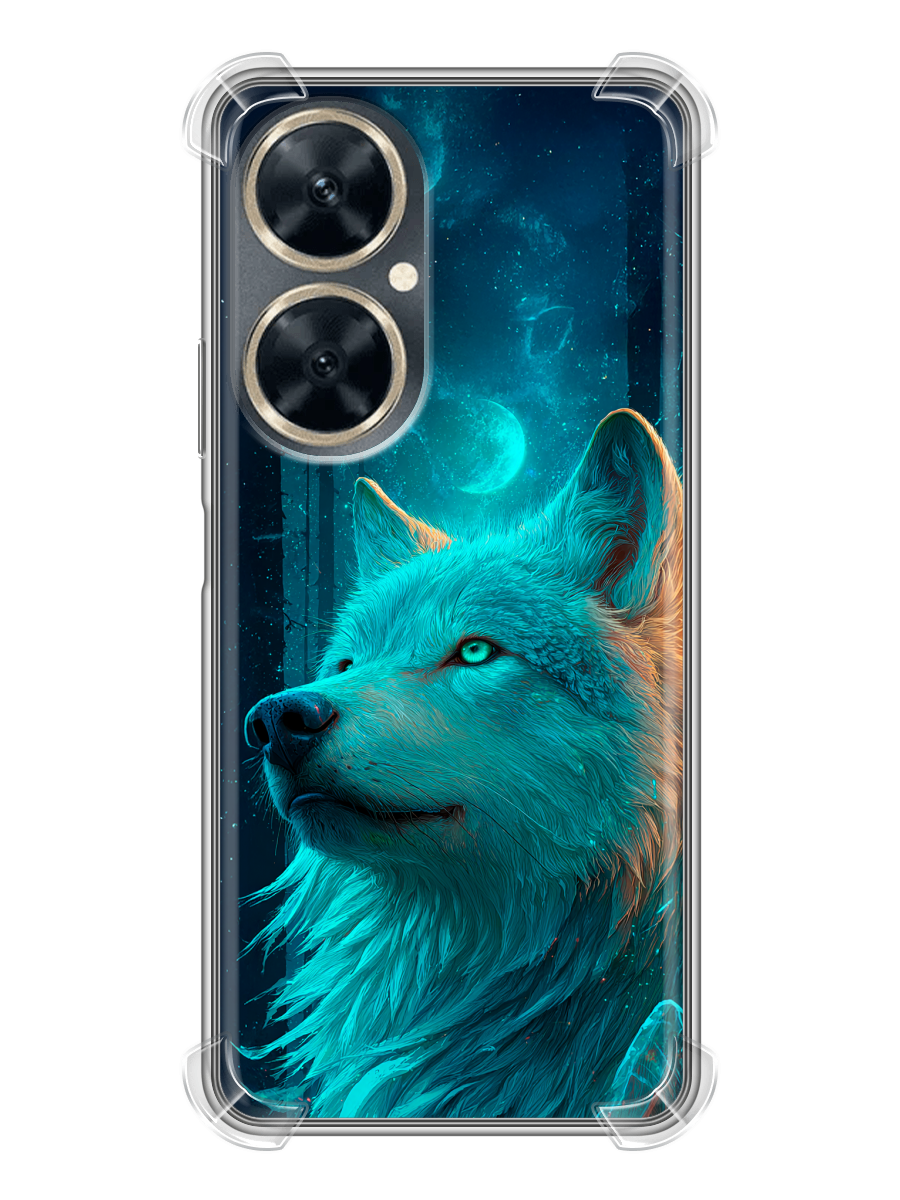 Чехол для Huawei Nova 11i с принтом волк (Хуавей Нова 11i)